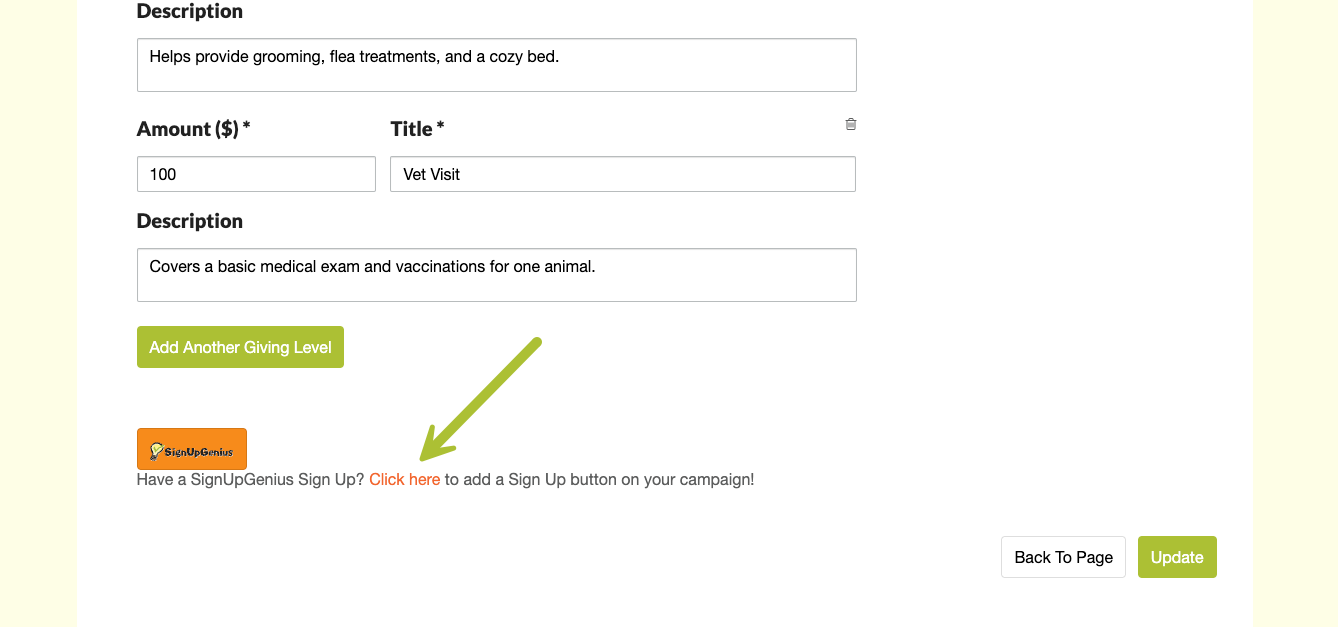 How Do I Connect My Campaign to a Sign Up? – SignUpGenius