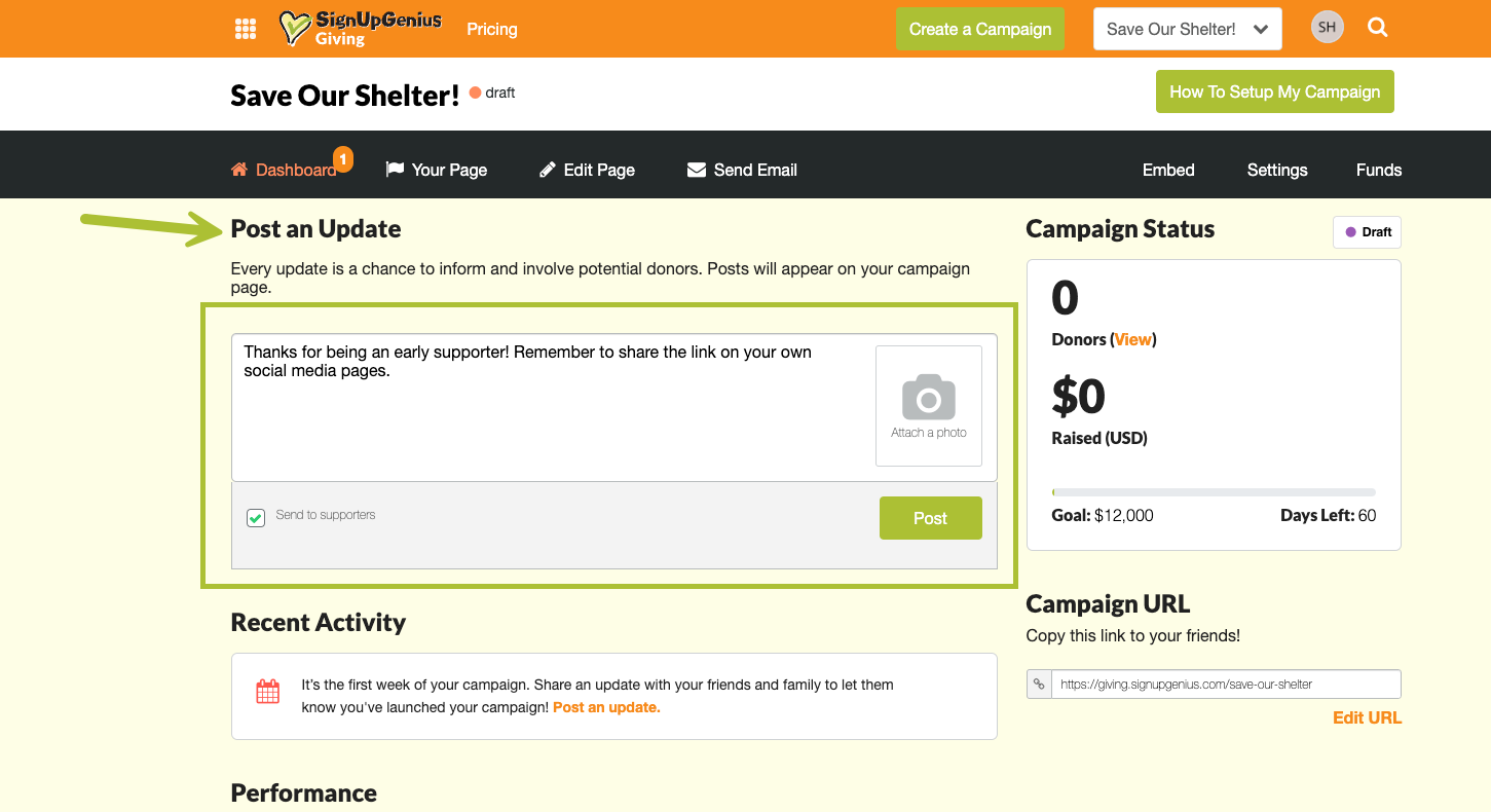 How Do I Send Updates to My Donors and Supporters? – SignUpGenius