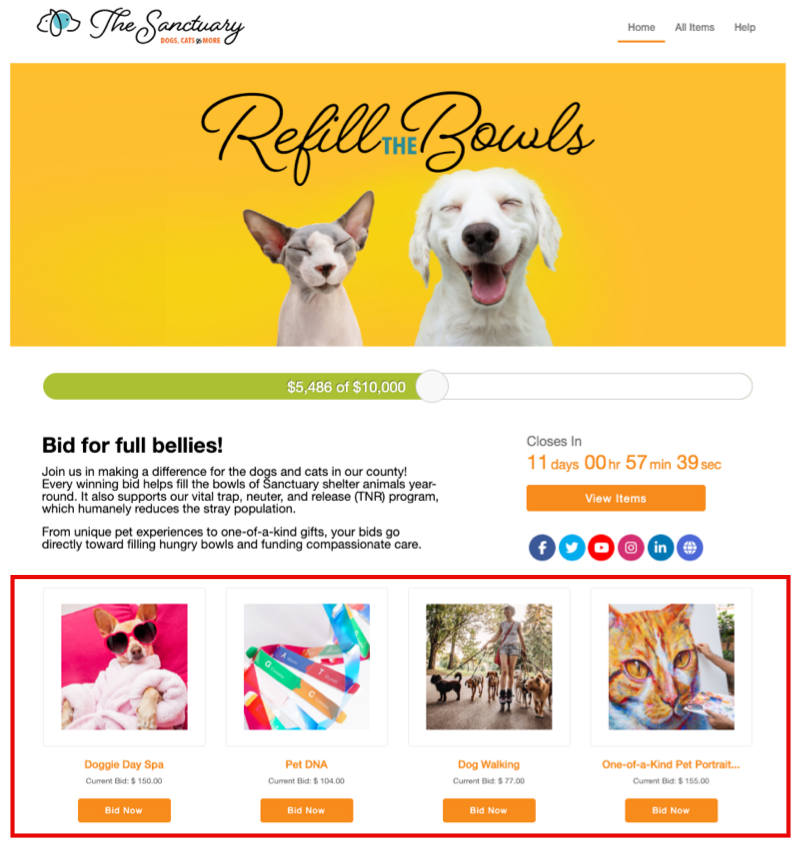 Featuring Items – SignUpGenius