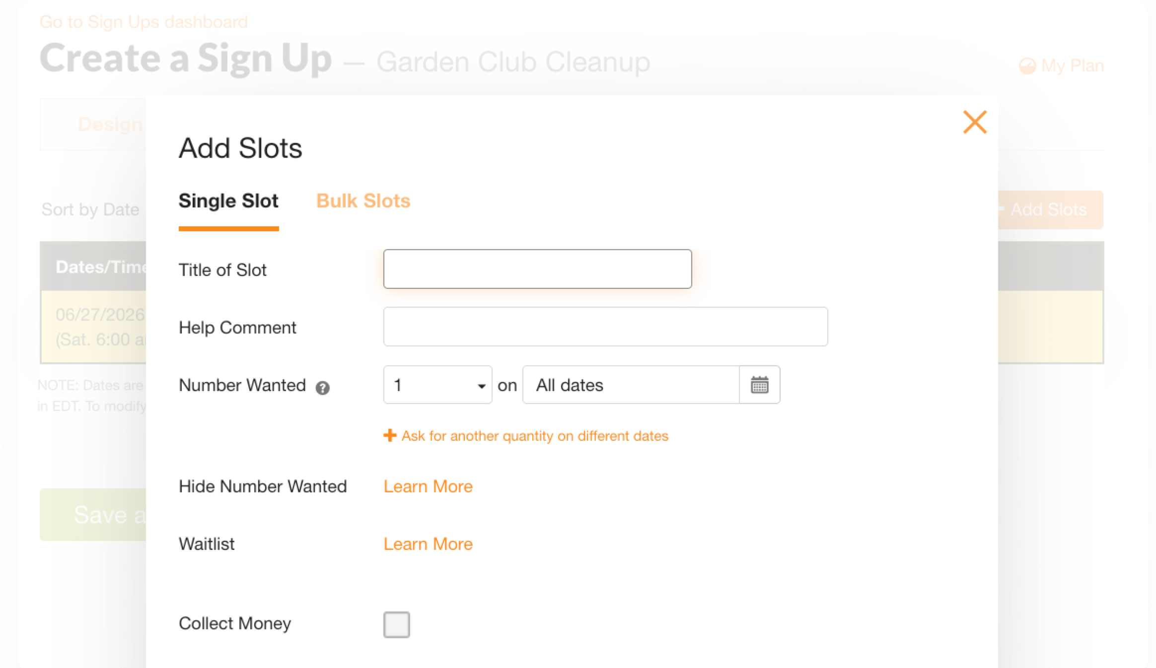 Create a Sign Up – SignUpGenius